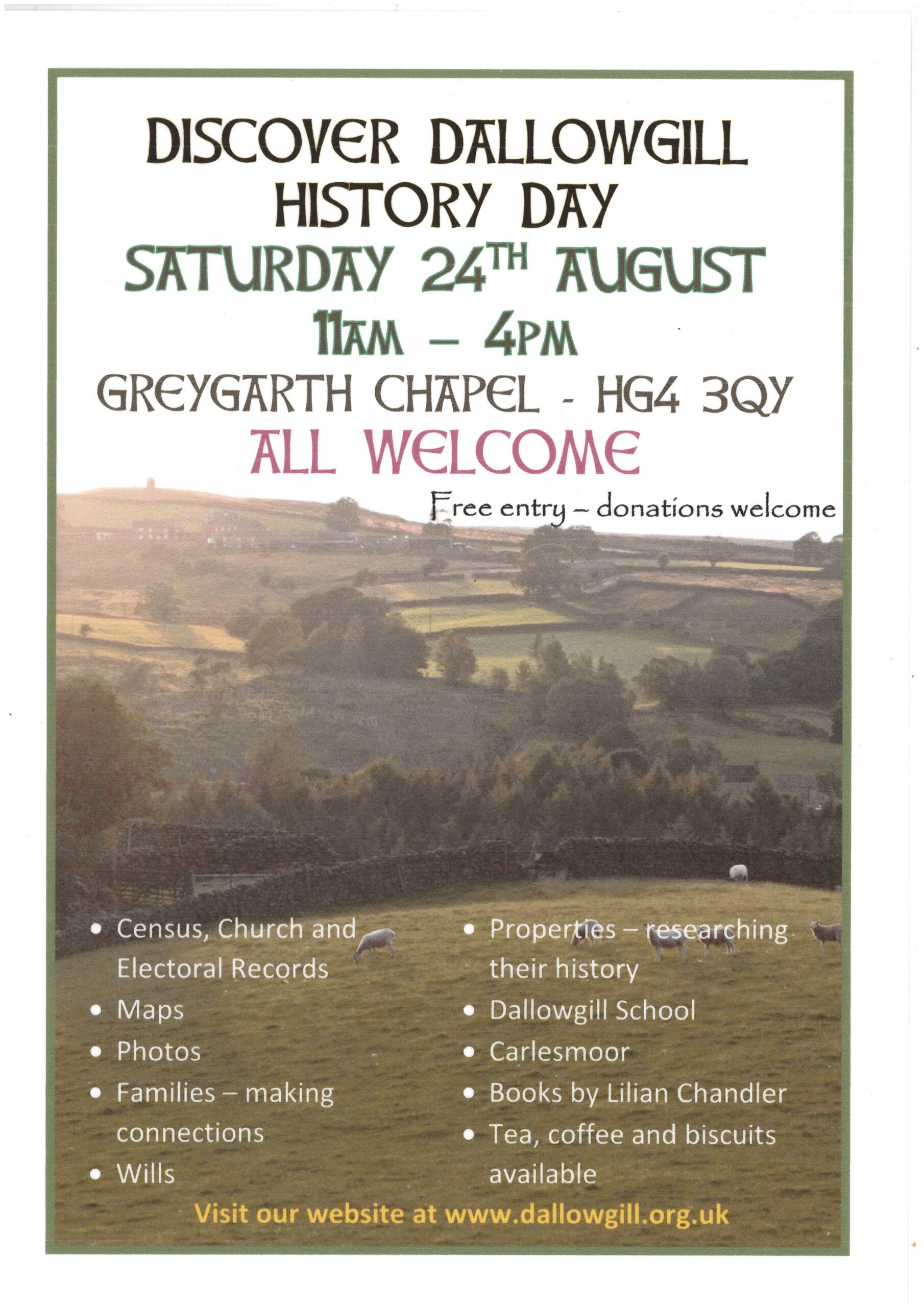 Discover the Dallowgill History Day: Greygarth Chapel - Visit Masham